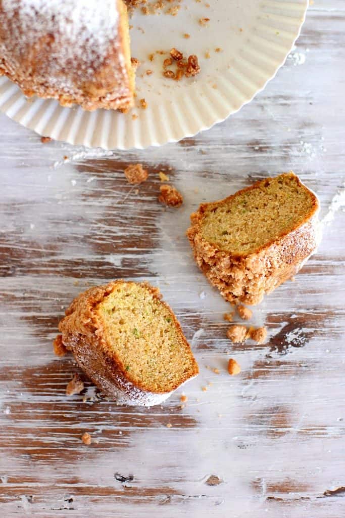Zucchini Raisin Bundt Cake with Cinnamon Streusel | Vintage Kitchen Notes