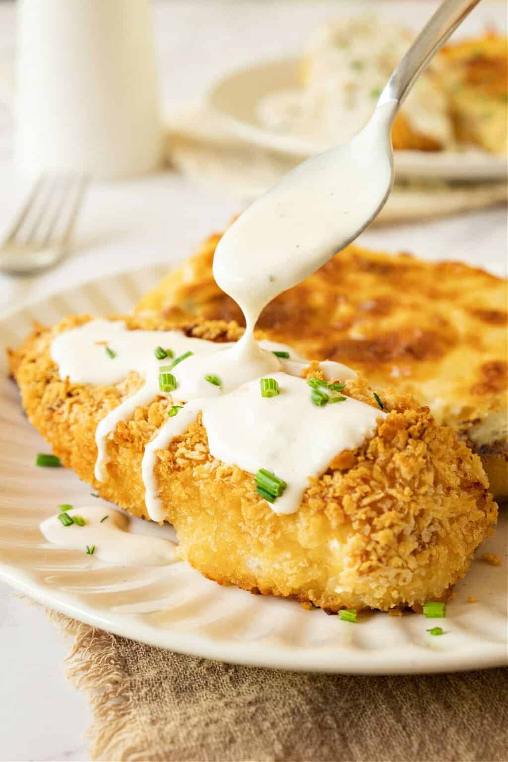 Chicken Maryland with White Gravy - Vintage Kitchen Notes