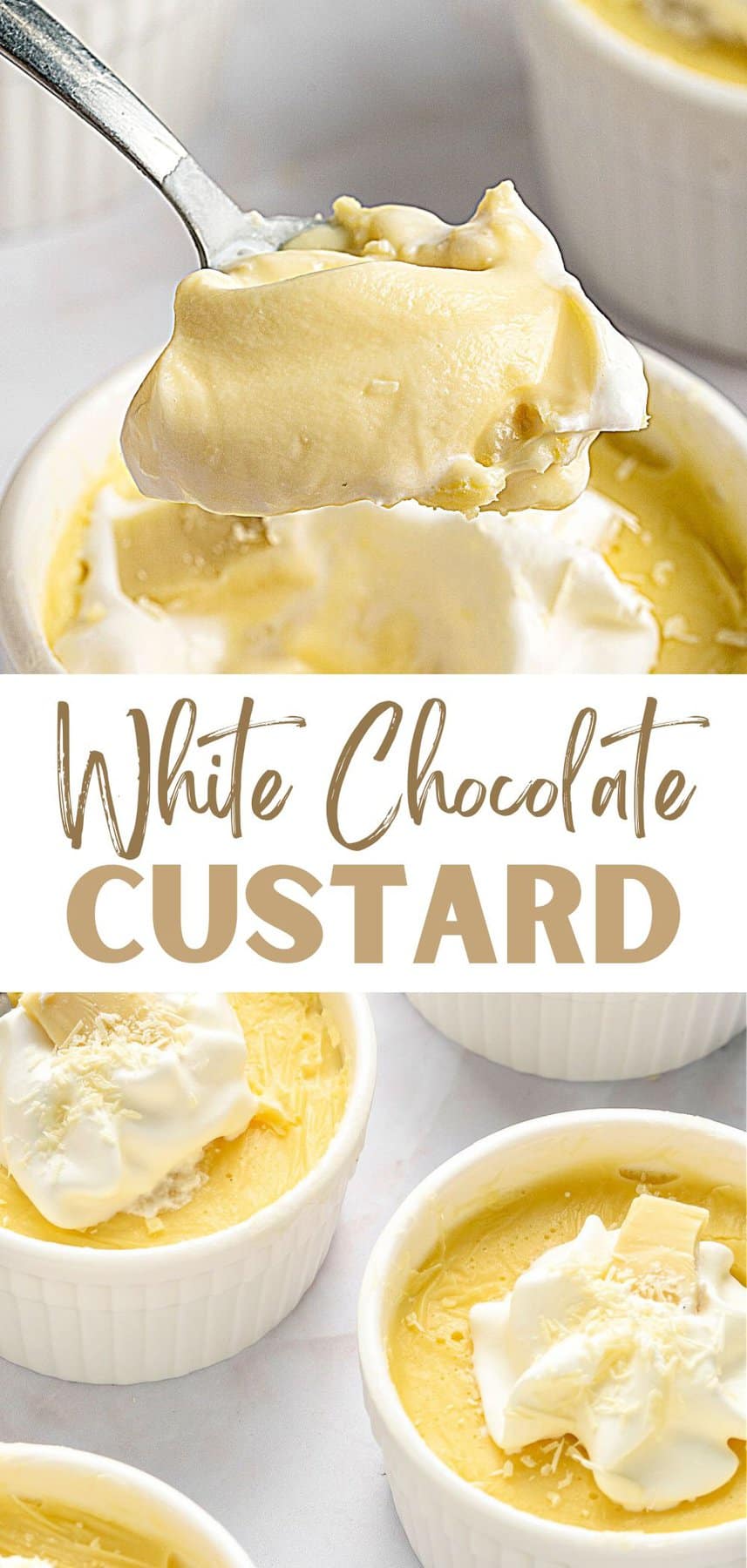 White Chocolate Custards (old-fashioned recipe) - Vintage Kitchen Notes