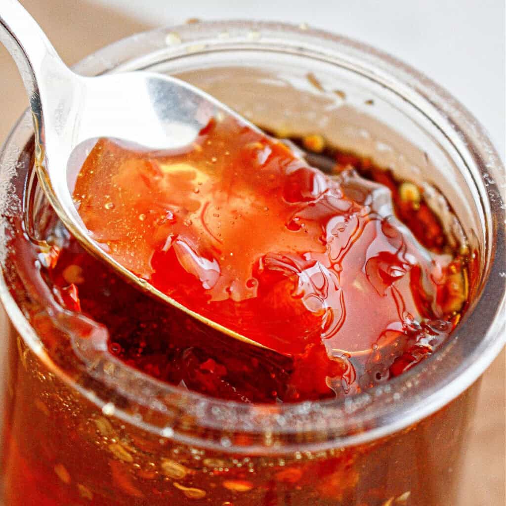 Red Chilli Jam (sweet & spicy) - Vintage Kitchen Notes