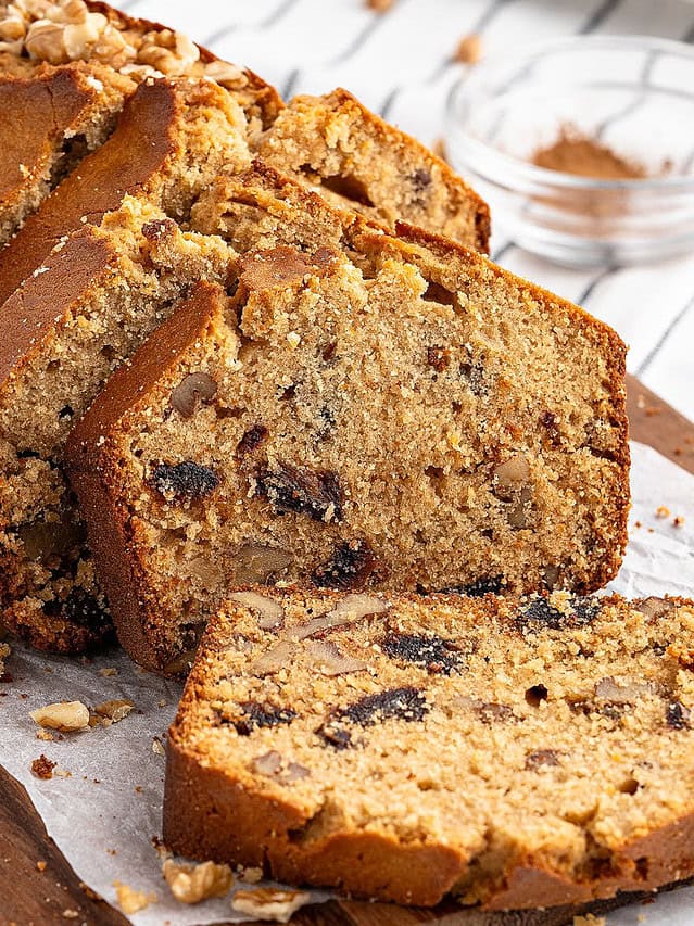 Walnut Quick Bread (with coffee glaze) - Vintage Kitchen Notes