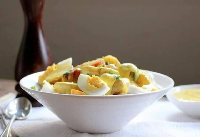 Peruvian Potato Salad (Papas a la Huancaina) - Vintage Kitchen Notes