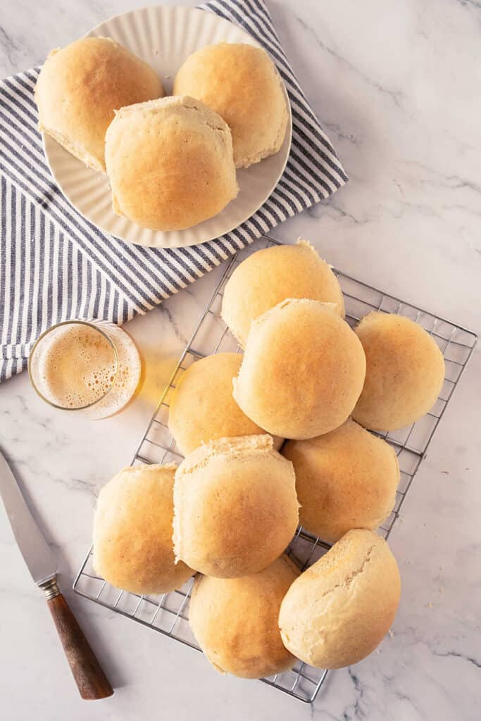 Yeasted Beer Rolls (for dinner and sandwiches) - Vintage Kitchen Notes