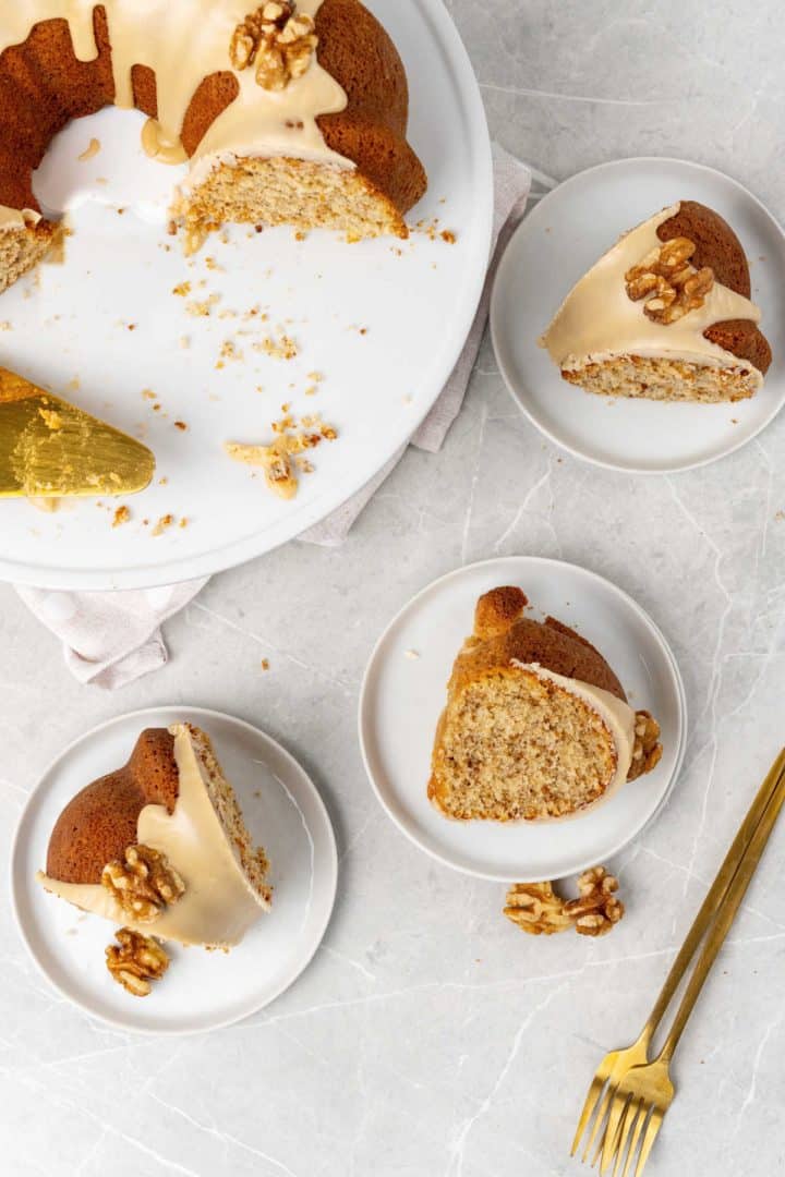 Maple Walnut Cake (with maple glaze) - Vintage Kitchen Notes
