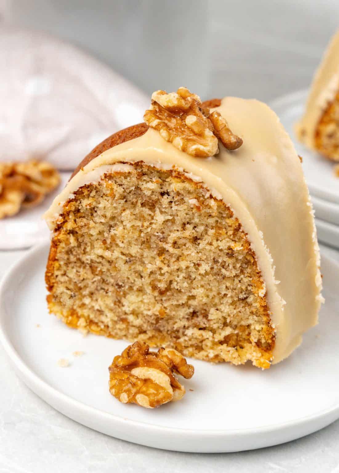 Maple Walnut Cake (with maple glaze) - Vintage Kitchen Notes