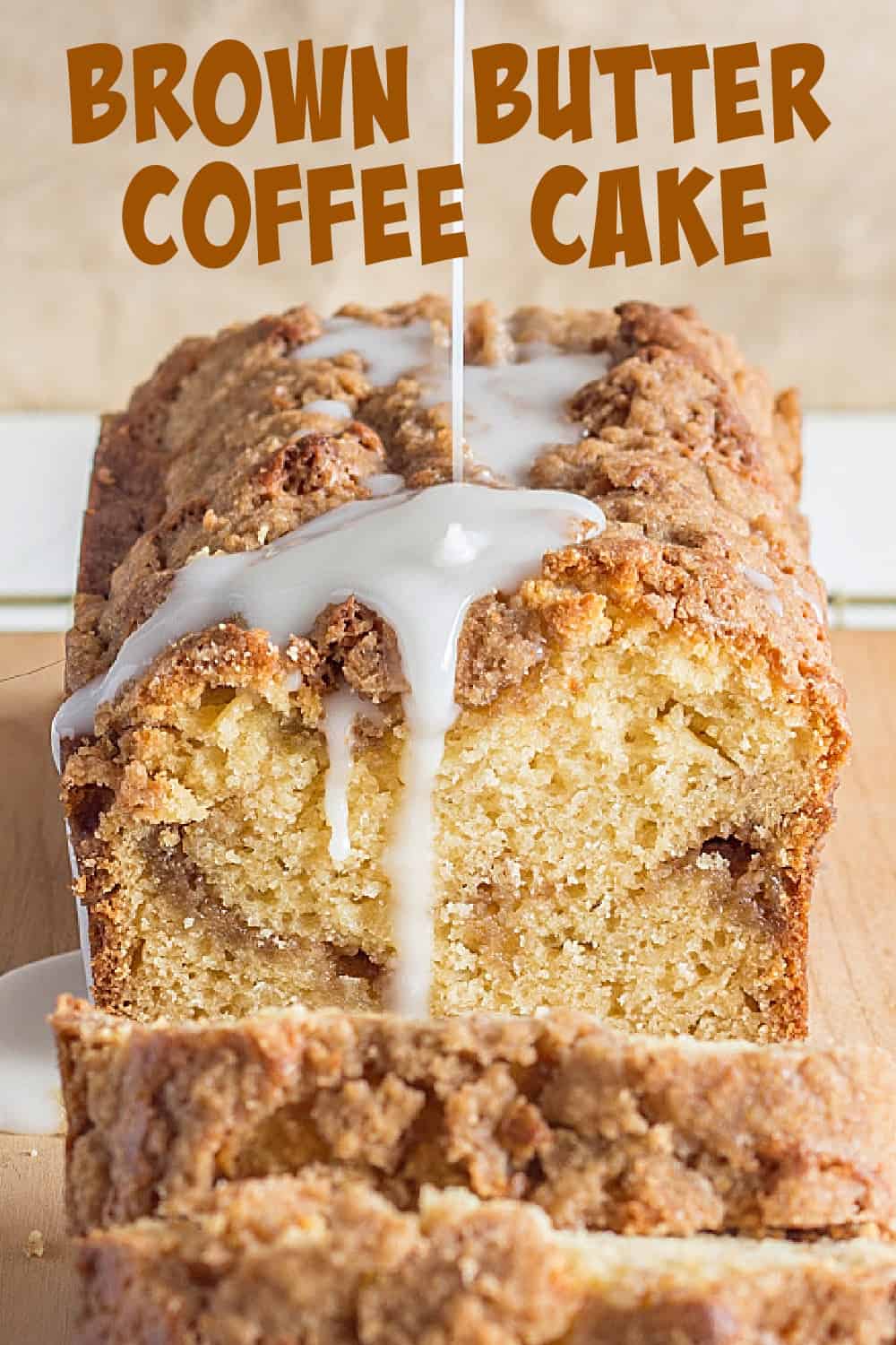 Brown Butter Coffee Cake (with powdered sugar glaze) - Vintage Kitchen ...