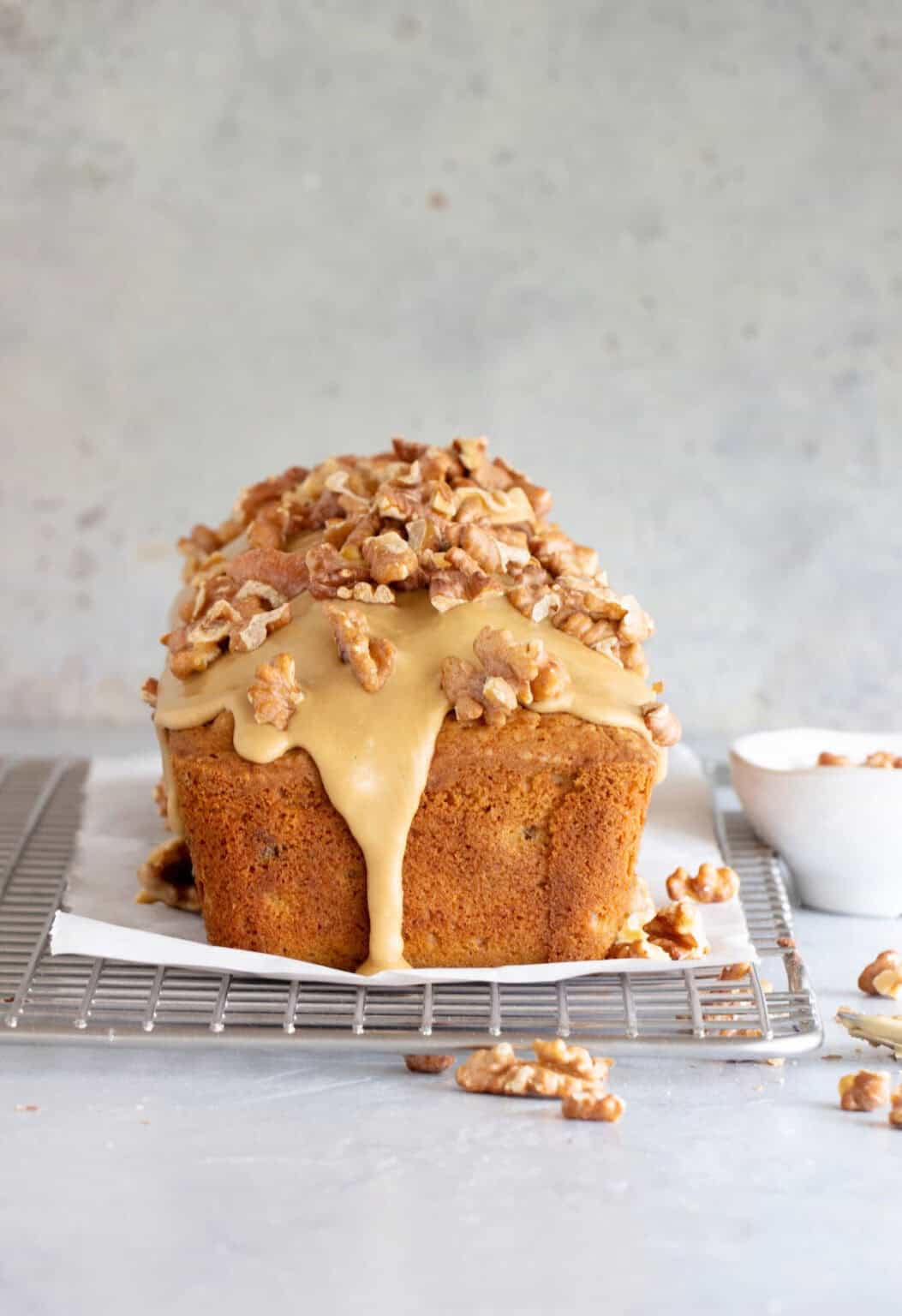 Walnut Quick Bread (with coffee glaze) - Vintage Kitchen Notes