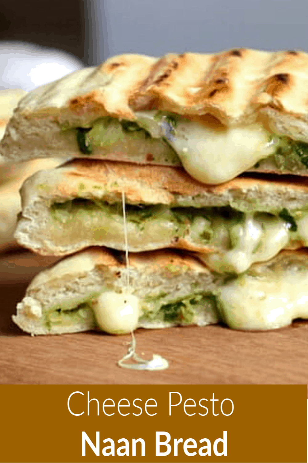 Cheese Pesto Naan (no-yeast flatbread) - Vintage Kitchen Notes