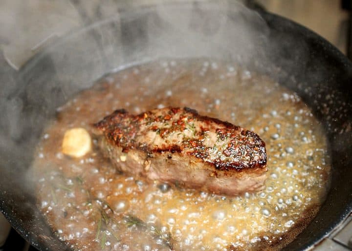 The best Rosemary Garlic Steak - Vintage Kitchen Notes