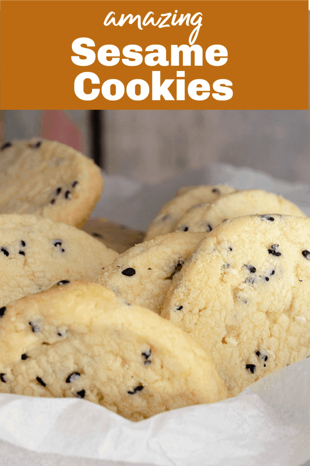 Sesame Cookies (shortbread-style) - Vintage Kitchen Notes