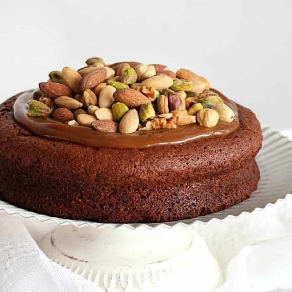 Flourless Chocolate Almond Cake - Vintage Kitchen Notes