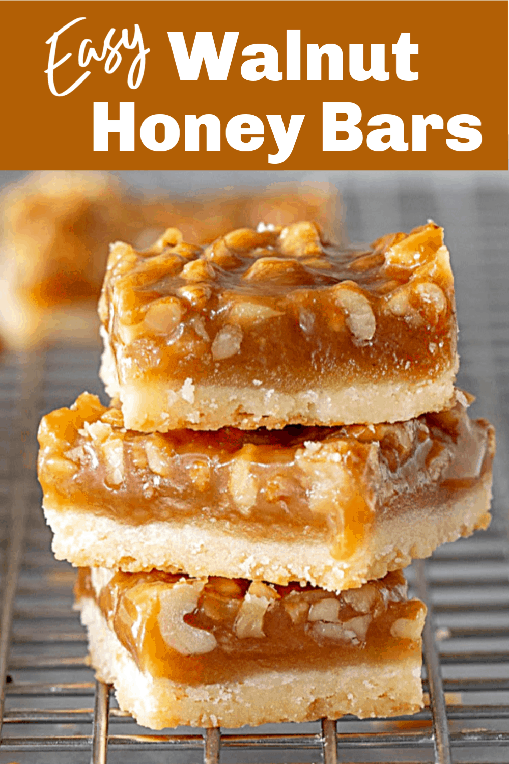 Walnut Squares (with shortbread crust) - Vintage Kitchen Notes