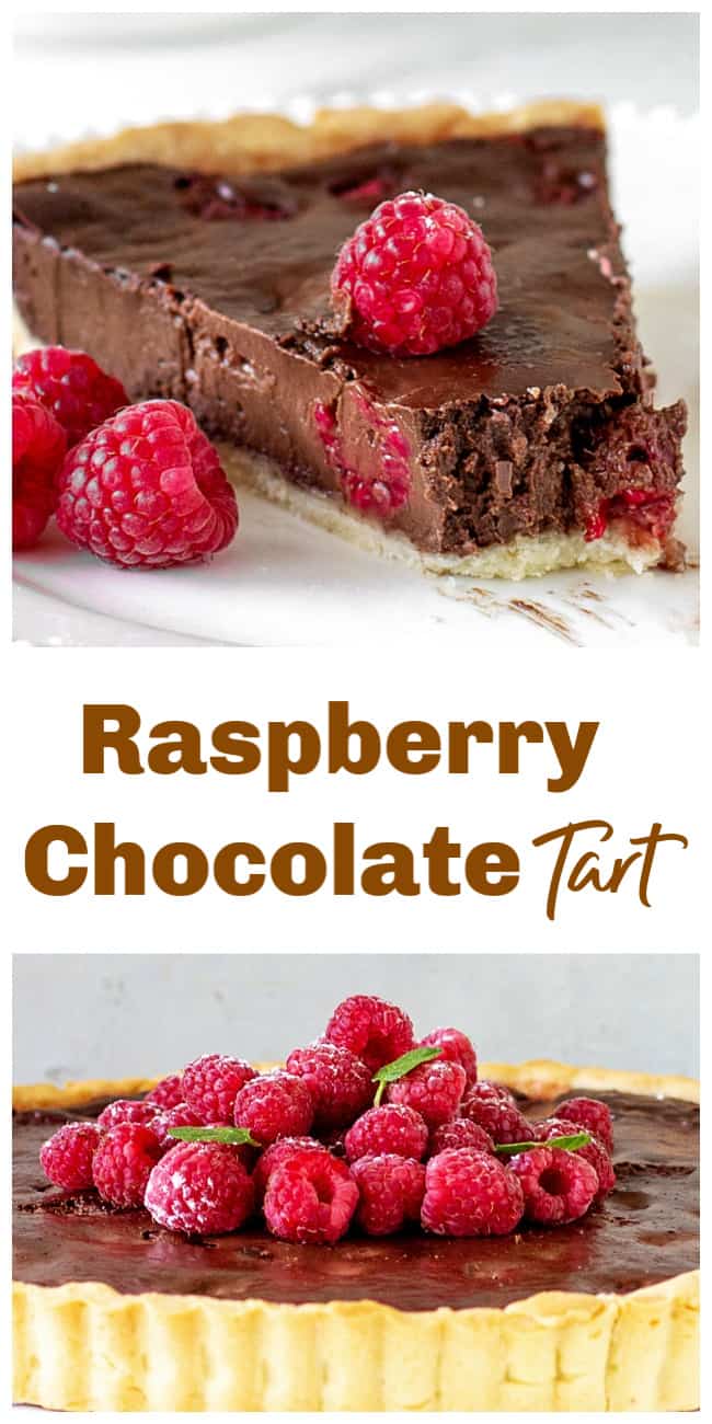 Chocolate Raspberry Tart - Vintage Kitchen Notes