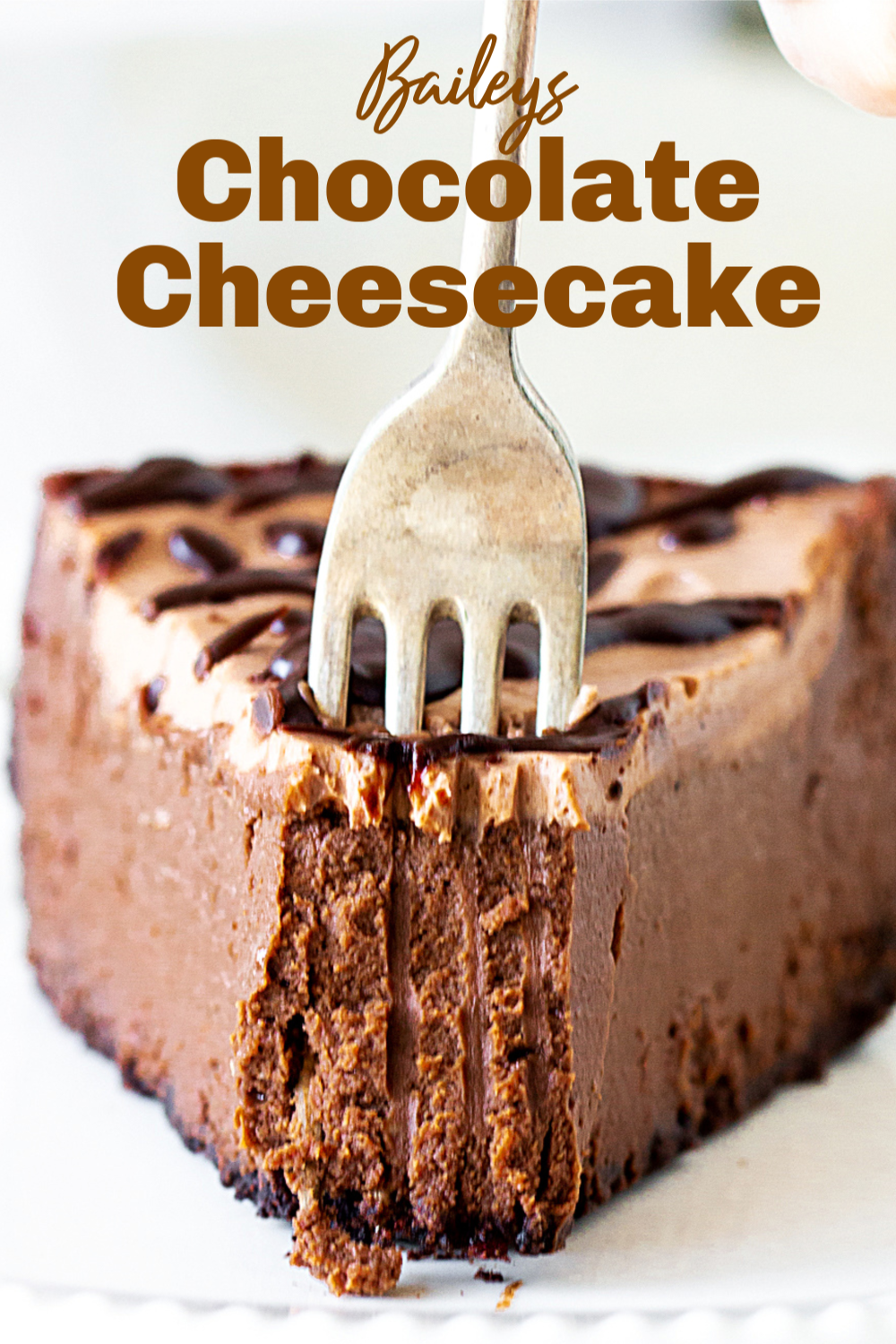 Baileys Chocolate Cheesecake - Vintage Kitchen Notes