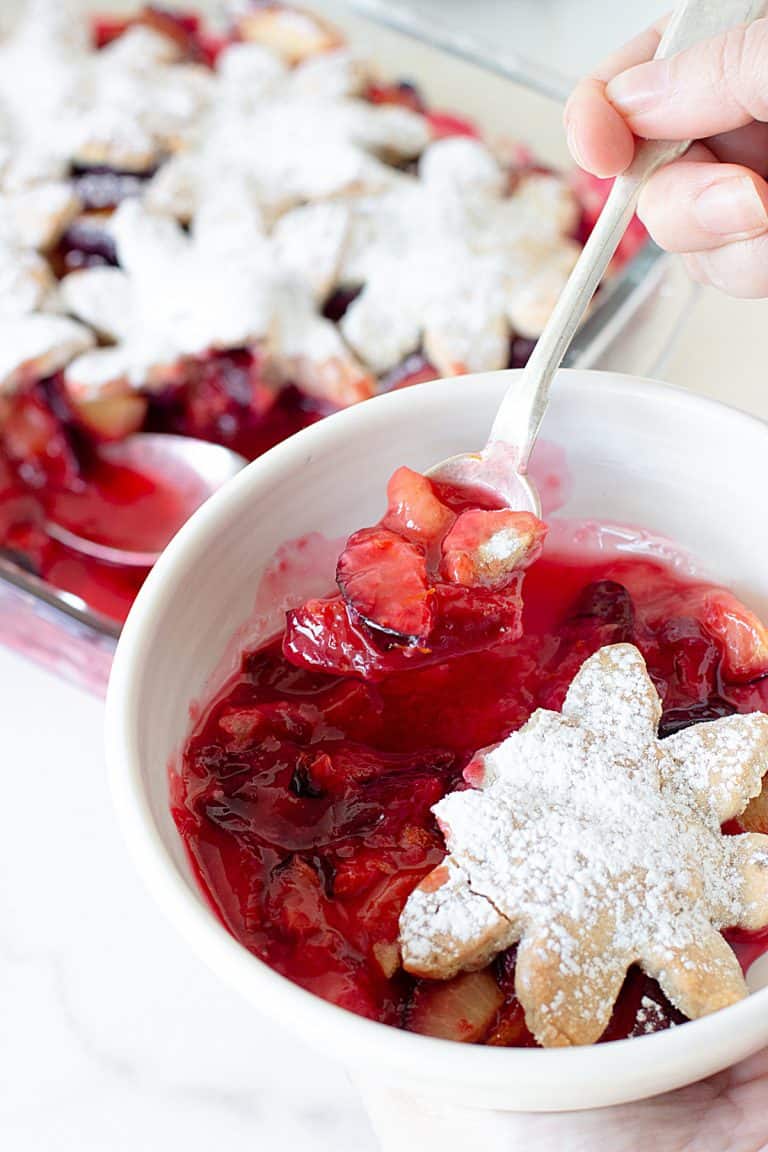 Cinnamon Plum Cobbler - Vintage Kitchen Notes