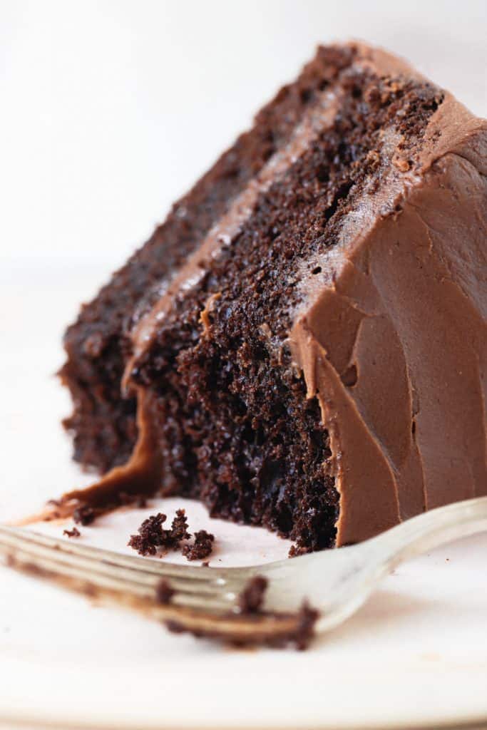 Double Chocolate Layer Cake (with oil) - Vintage Kitchen Notes