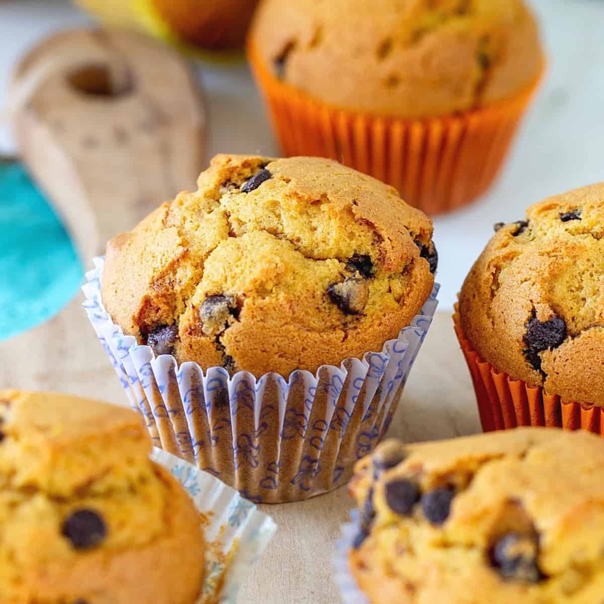 Chocolate Chip Oatmeal Muffins - Vintage Kitchen Notes