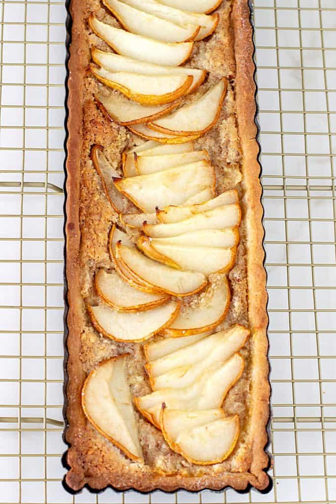 Pear Almond Tart (with frangipane) - Vintage Kitchen Notes