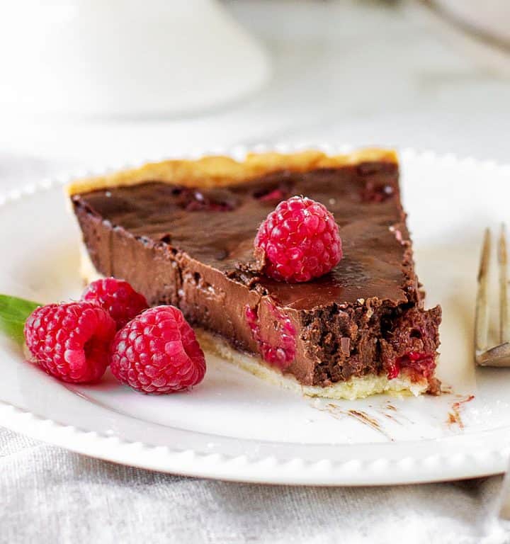 Chocolate Raspberry Tart - Vintage Kitchen Notes