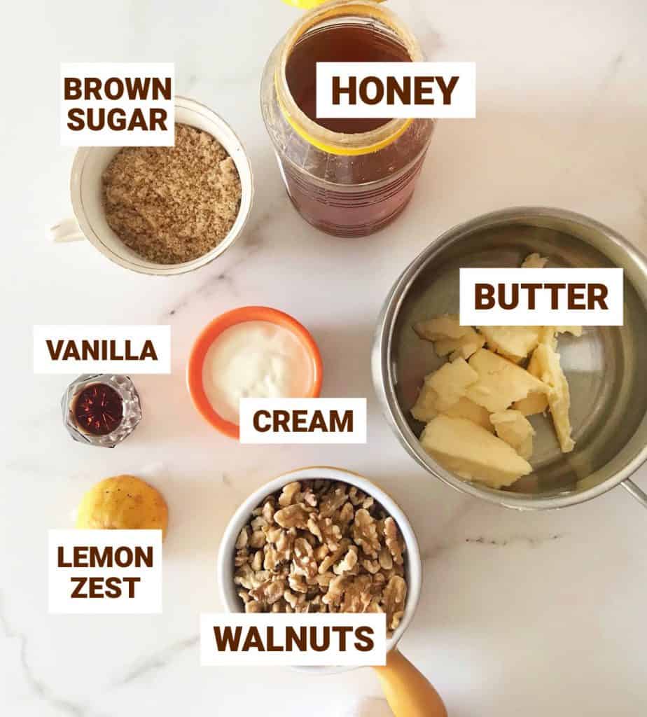 Walnut Squares (with shortbread crust) - Vintage Kitchen Notes