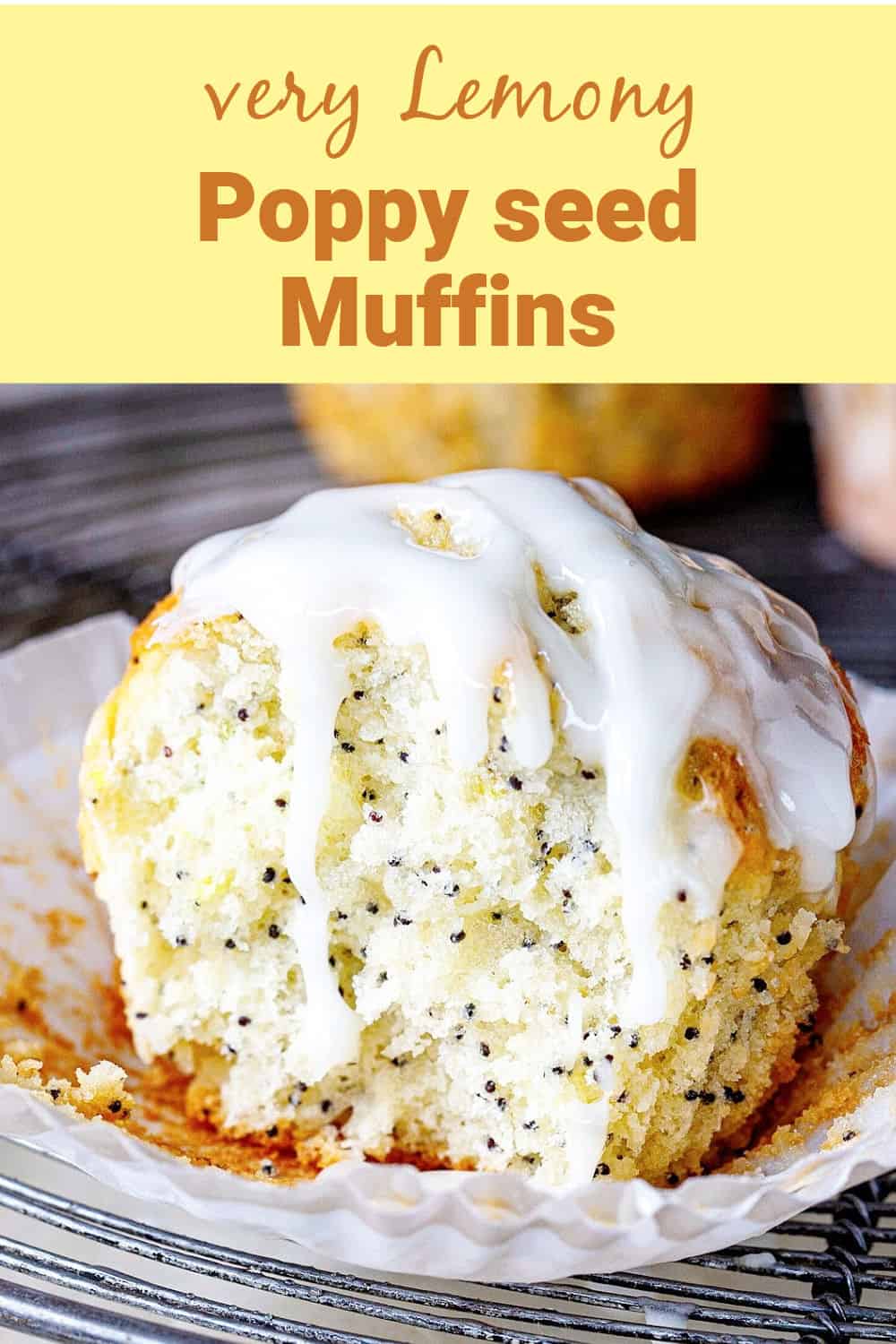 Glazed Lemon Poppy Seed Muffins (with lemon syrup) - Vintage Kitchen Notes