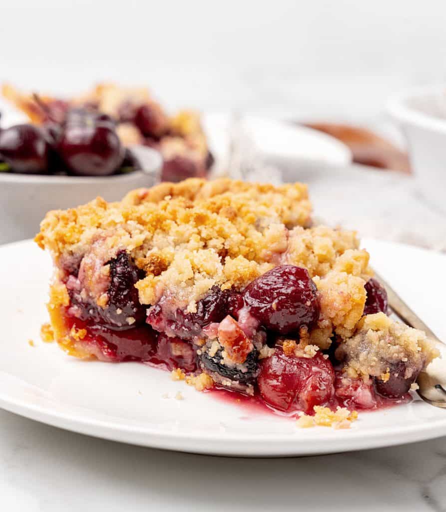 Cherry Pie with Crumb Topping - Vintage Kitchen Notes