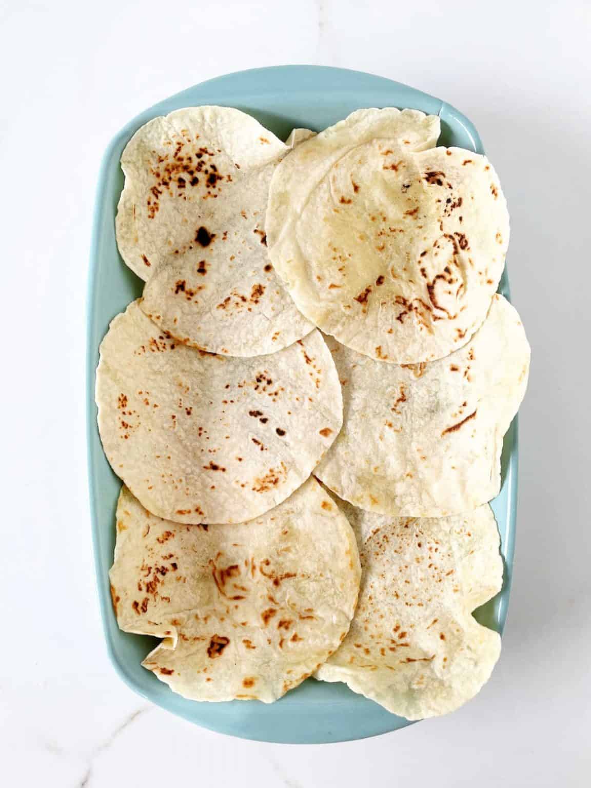 Mexican Chicken Casserole (Pastel Azteca) - Vintage Kitchen Notes