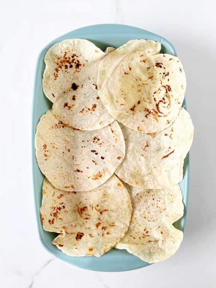 Mexican Chicken Casserole (Pastel Azteca) - Vintage Kitchen Notes