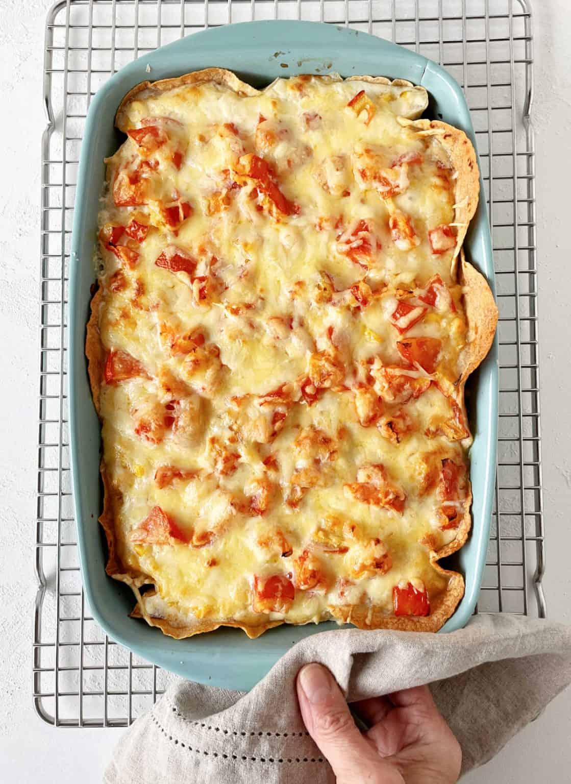 Pastel Azteca (Mexican chicken casserole) - Vintage Kitchen Notes