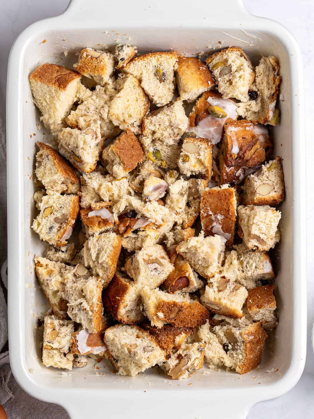 Panettone Bread Pudding (Christmas dessert) - Vintage Kitchen Notes