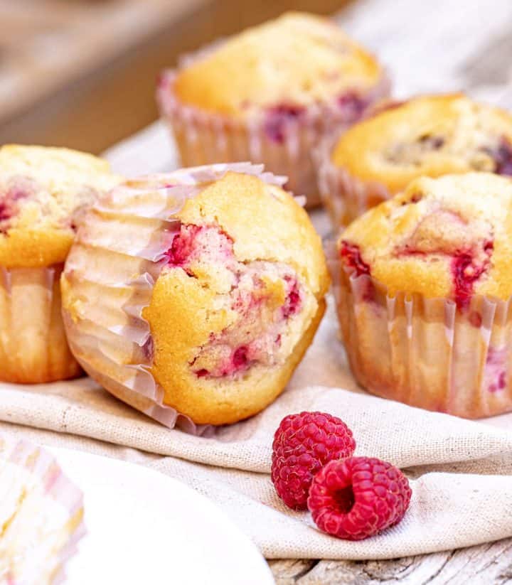 Best Raspberry Muffins (quick and easy) - Vintage Kitchen Notes