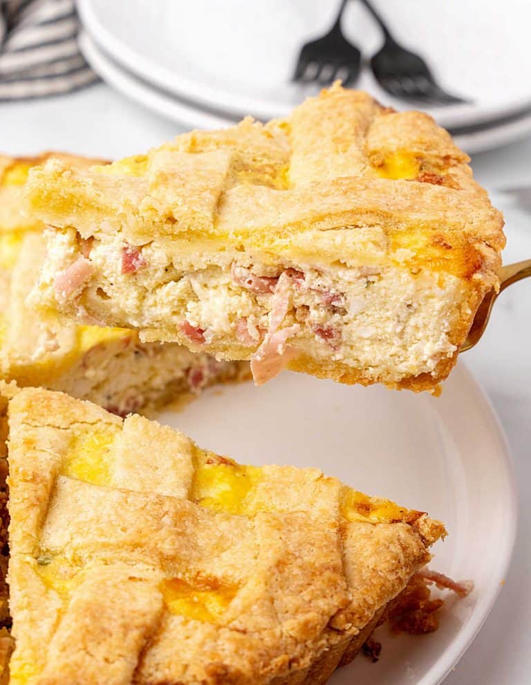 Italian Pizza Rustica (savory ricotta pie) - Vintage Kitchen Notes