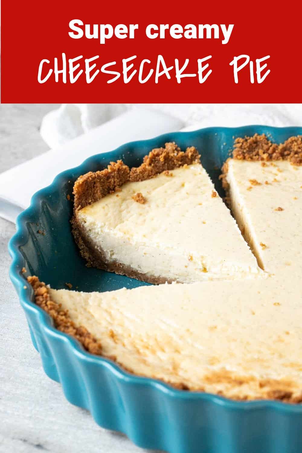 Easy Cheesecake Pie - Vintage Kitchen Notes