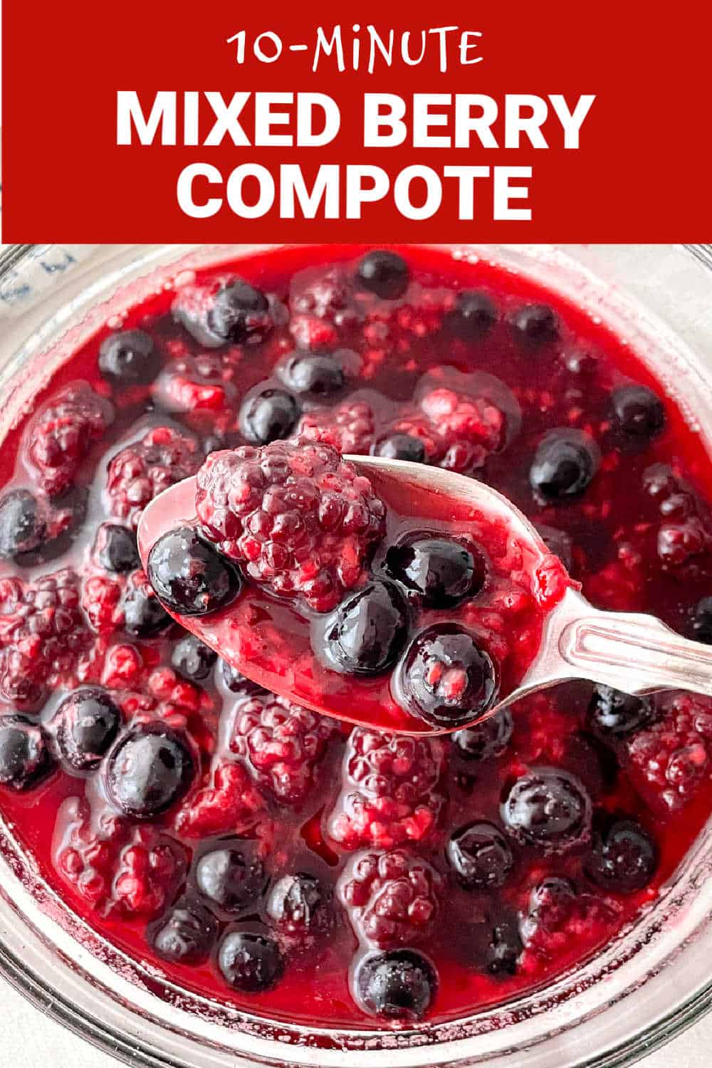 Berry Compote (2 ingredient & 10 minute recipe) - Vintage Kitchen Notes