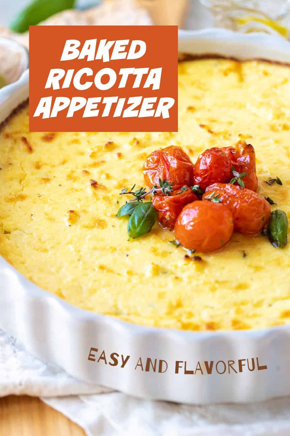 Baked Ricotta (easy dip recipe) - Vintage Kitchen Notes