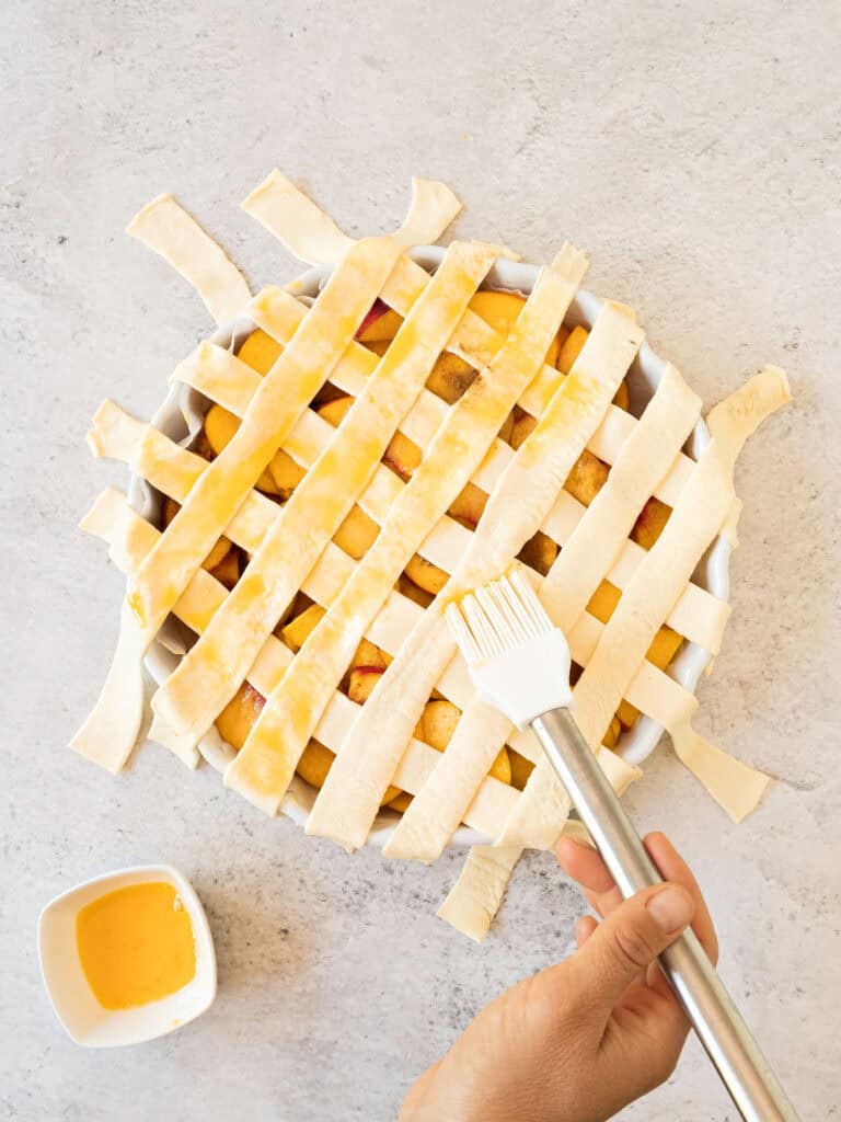 Peach Cobbler with Pie Crust - Vintage Kitchen Notes