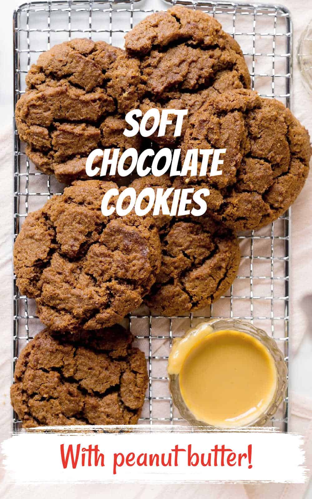 Peanut Butter Chocolate Cookies (soft and thick) - Vintage Kitchen Notes
