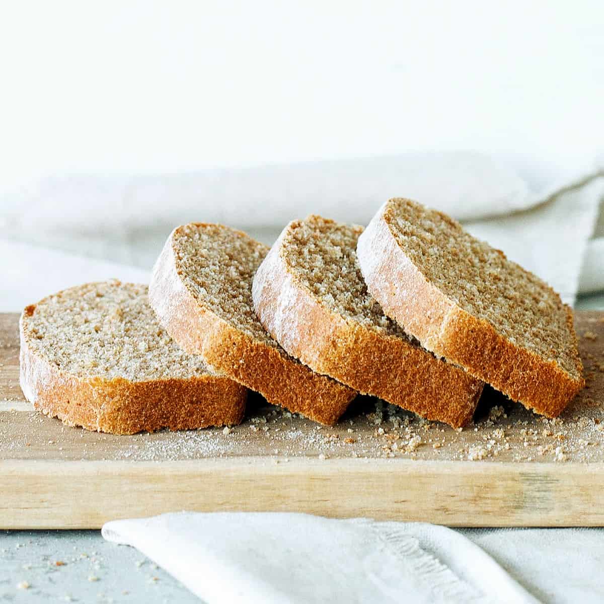 100% Whole Wheat Sandwich Bread- Vintage Kitchen Notes