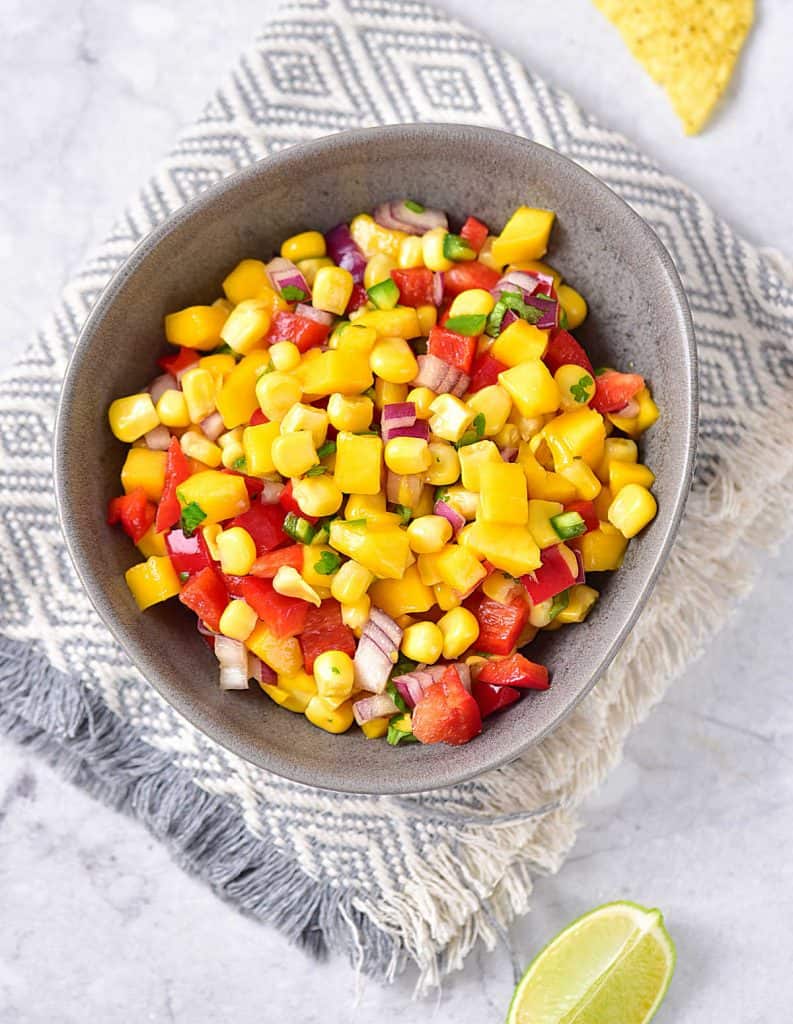 Mango Corn Salsa (quick & easy) - Vintage Kitchen Notes