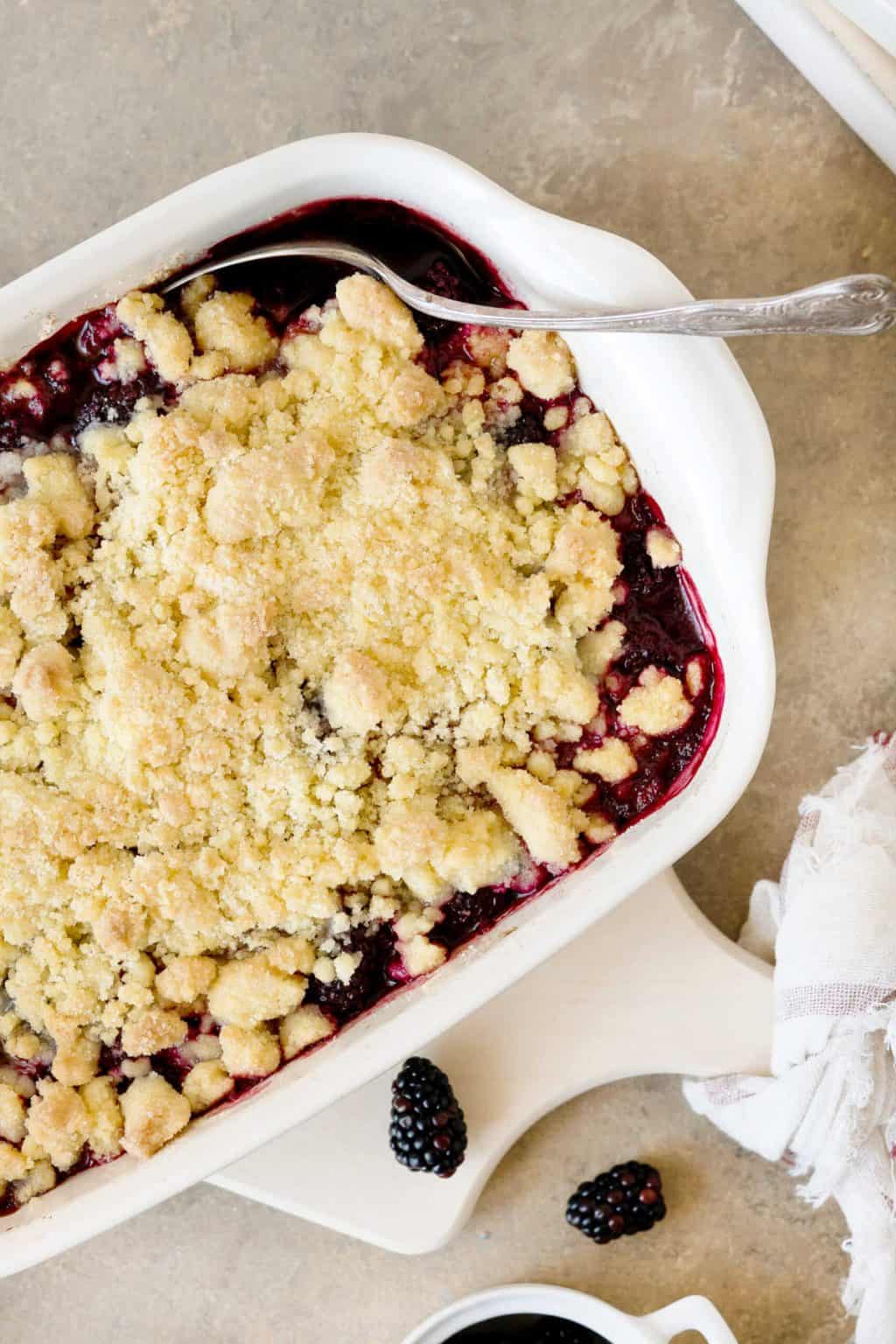 Blackberry Dump Cake (with cake mix) - Vintage Kitchen Notes
