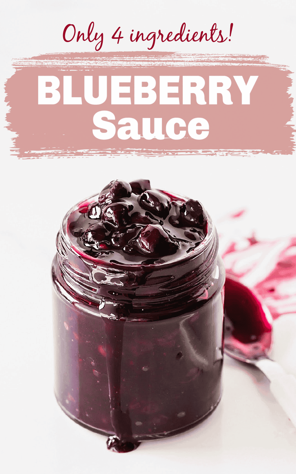 Quick Blueberry Sauce or Topping (4 ingredients!) - Vintage Kitchen Notes