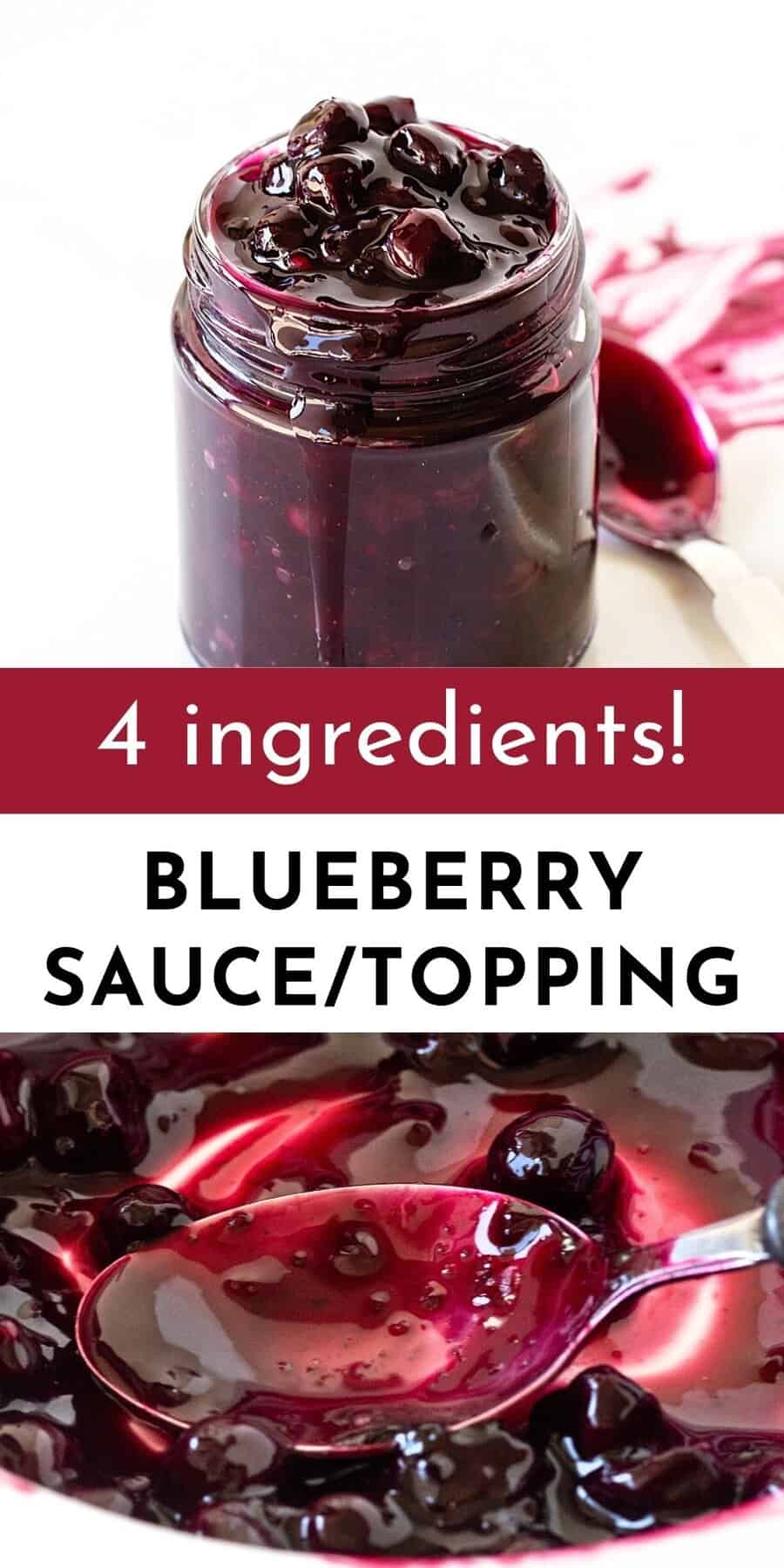 Quick Blueberry Sauce or Topping (4 ingredients!) - Vintage Kitchen Notes