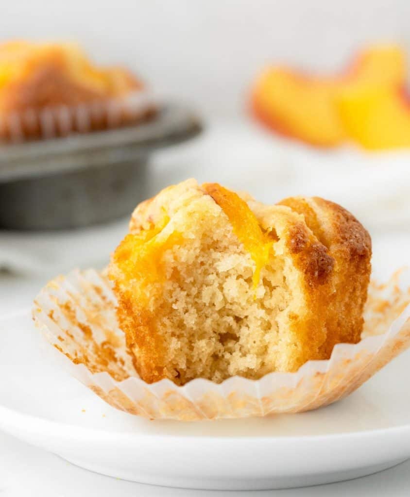 Peach Muffins (easy and old-fashioned) - Vintage Kitchen Notes