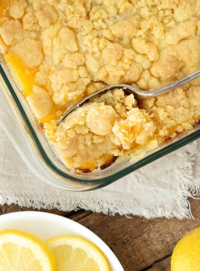 Lemon Dump Cake (4 ingredients!) - Vintage Kitchen Notes