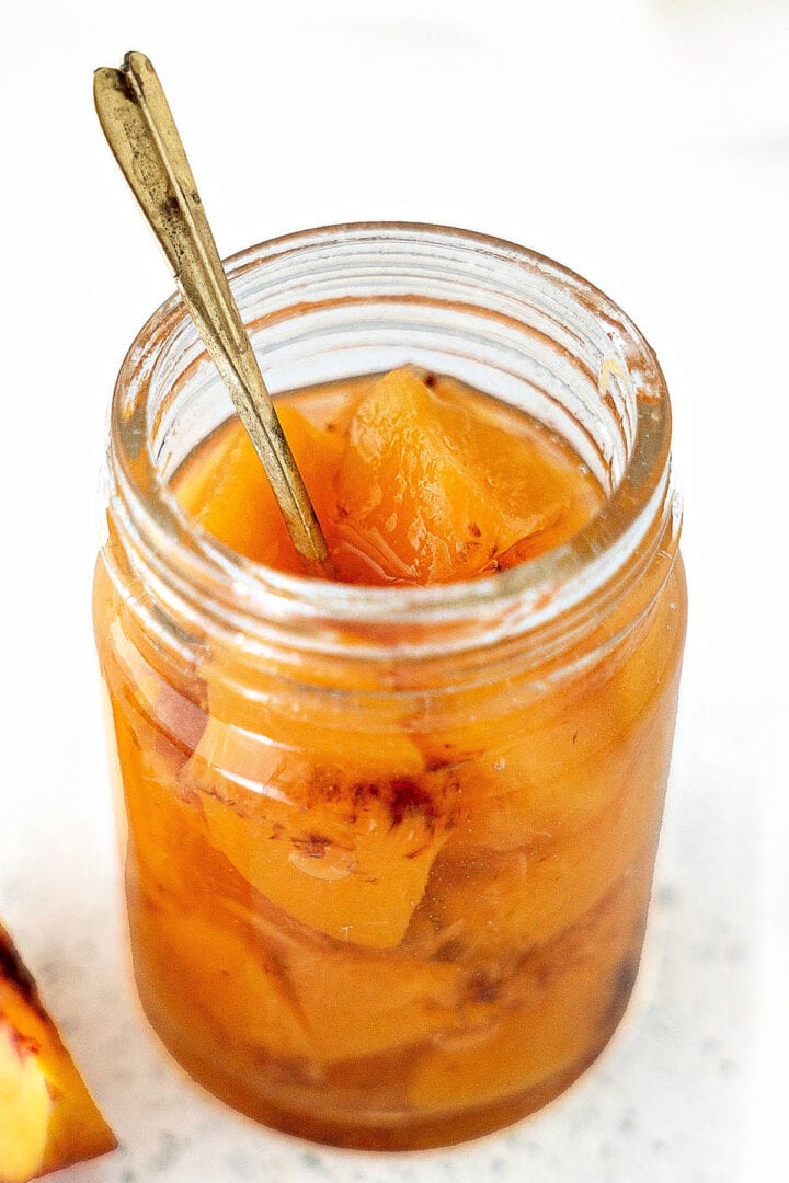 Peach Compote (3 ingredients) - Vintage Kitchen Notes