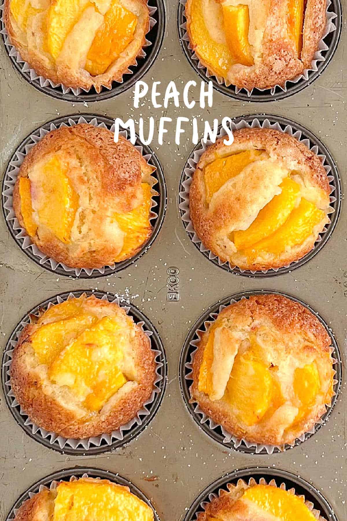 Peach Muffins (easy and old-fashioned) - Vintage Kitchen Notes