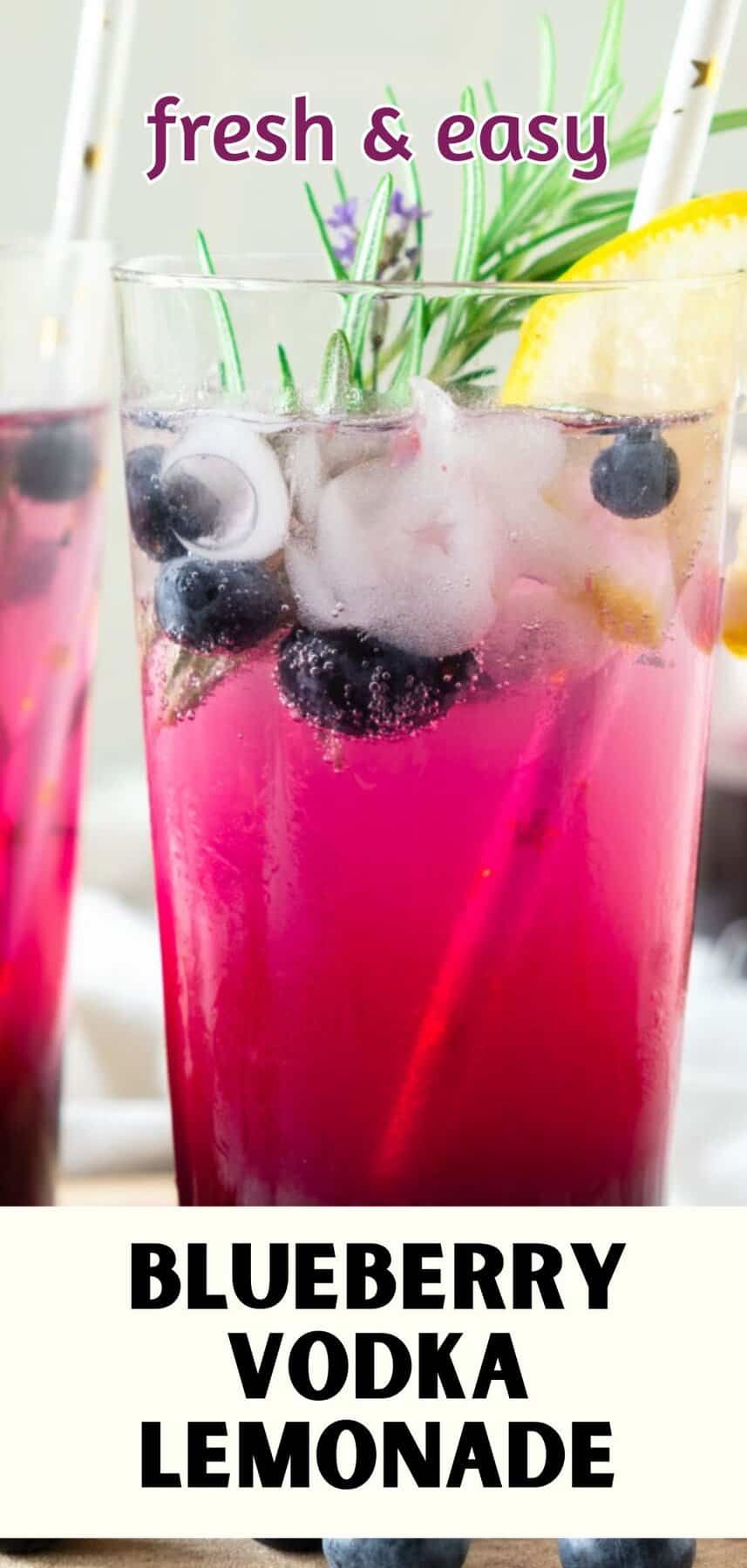 Blueberry Vodka Lemonade (easy cocktail recipe) - Vintage Kitchen Notes
