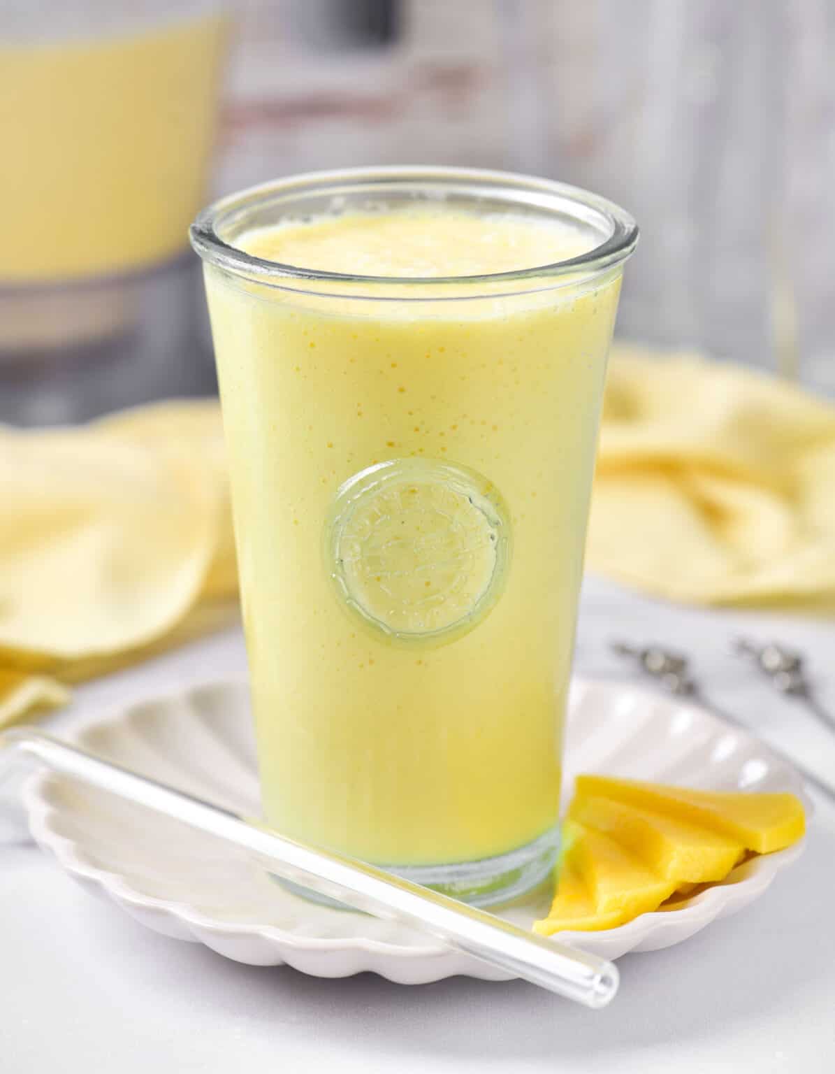 Creamy Mango Milkshake - Vintage Kitchen Notes