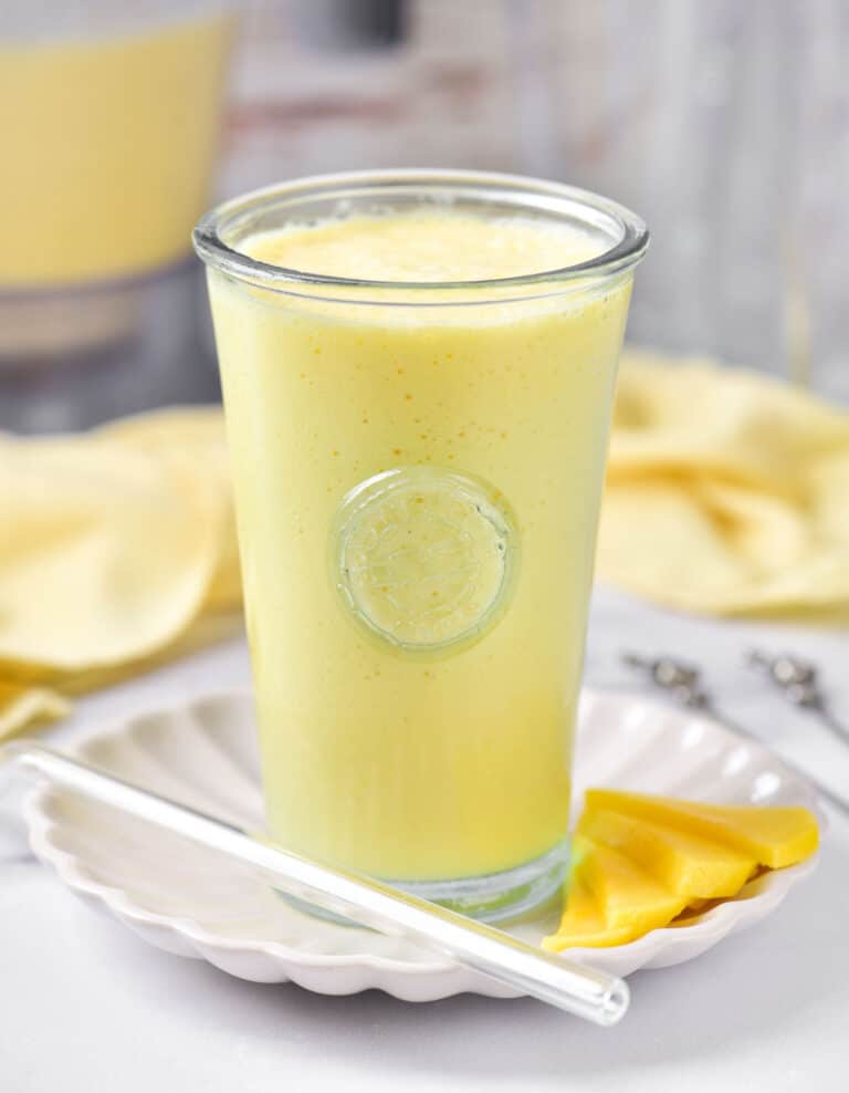 Creamy Mango Milkshake - Vintage Kitchen Notes