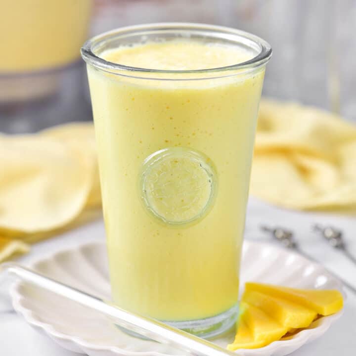 Creamy Mango Milkshake - Vintage Kitchen Notes
